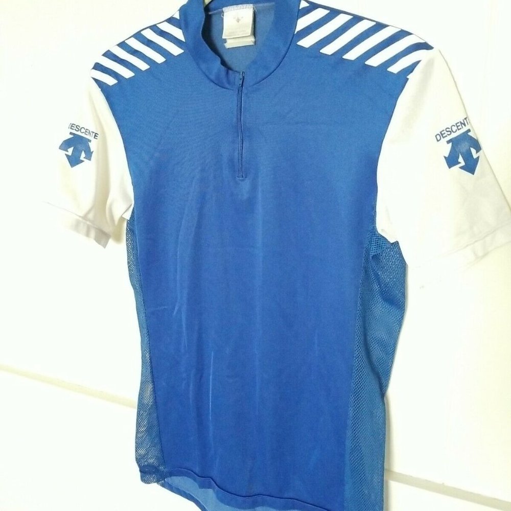 Vintage Descente Cycling Jersey Large Logo - Gem